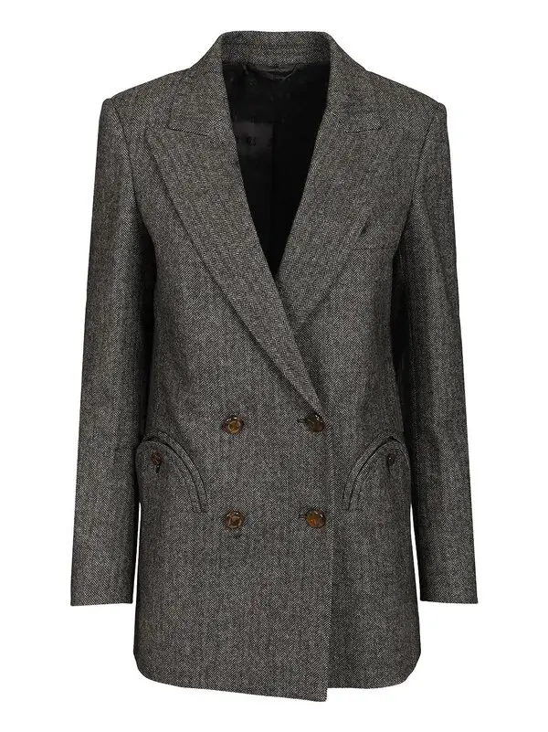 BLAZÉ MILANO Wool Blend Blazer - Gray