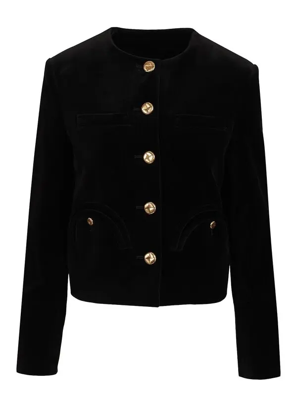 BLAZÉ MILANO Jealousy Shamo Velvet Bolero Jacket - Black