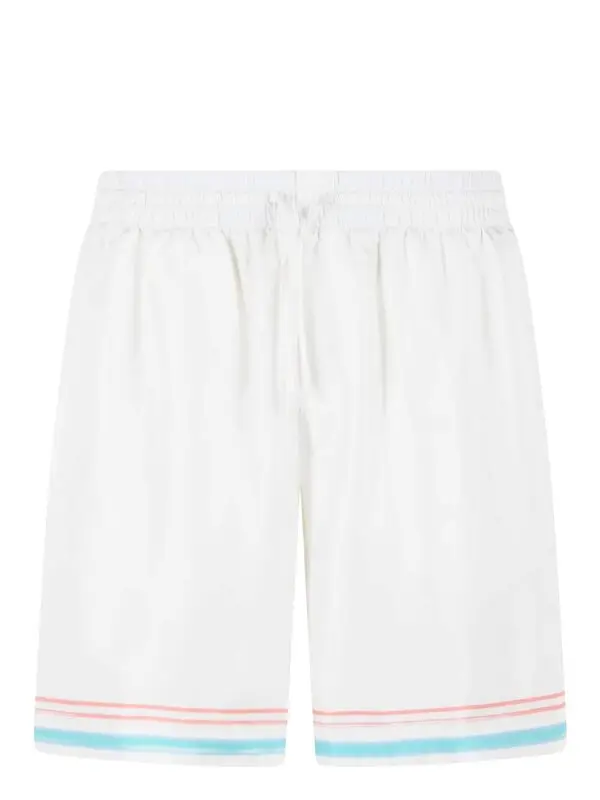Casablanca Dance Joy' Silk Twill Shorts - White