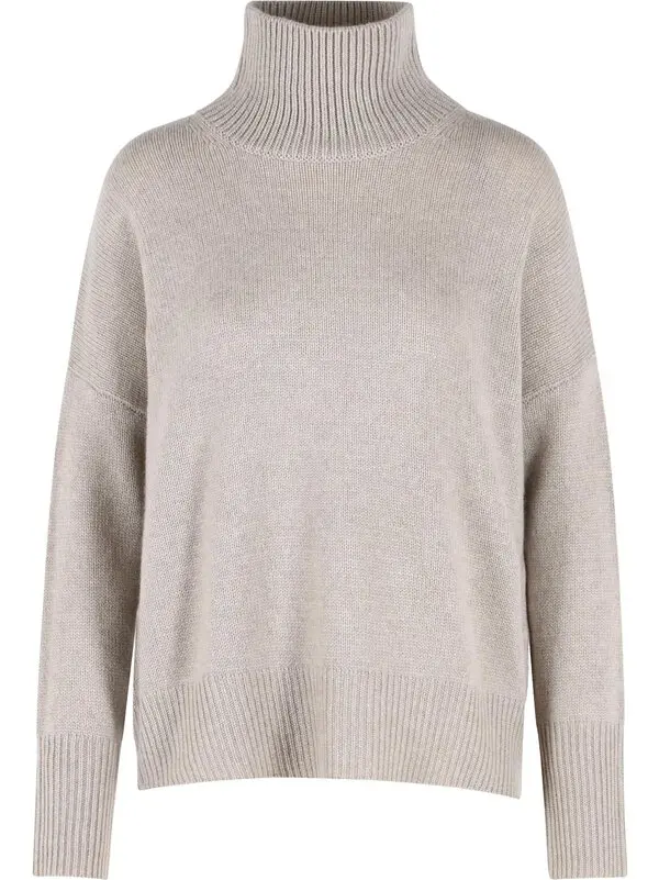 LISA YANG 100% Fine Cashmere Turtleneck Sweater - Cream