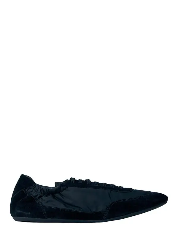 Prada Collapse Re-nylon And Suede Sneakers - Black