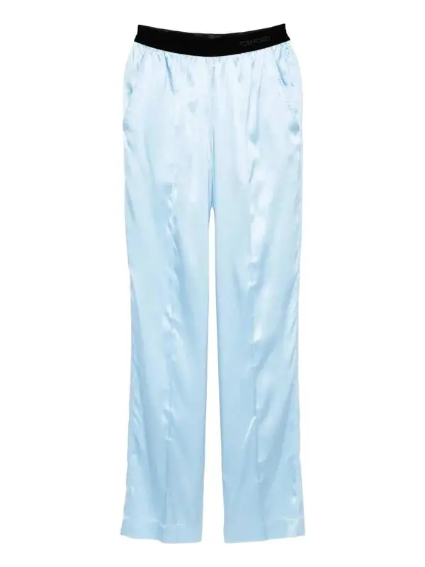 TOM FORD Satin Trousers - Blue