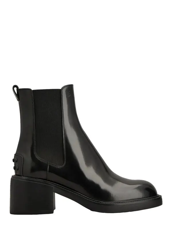 TOD'S Leather Chelsea Boots - Black