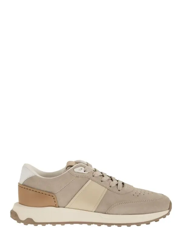 TOD'S Suede Leather Trainers - Cream