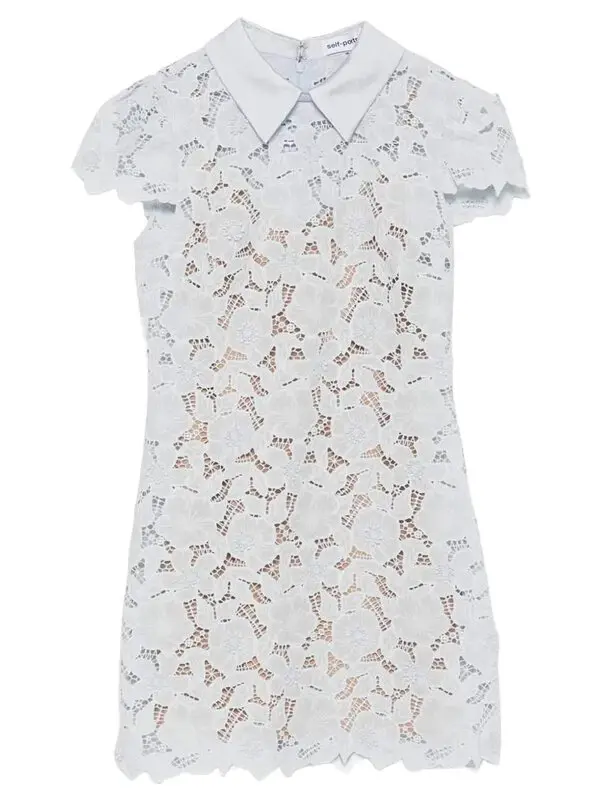 SELF-PORTRAIT Floral Lace Dress - Blue