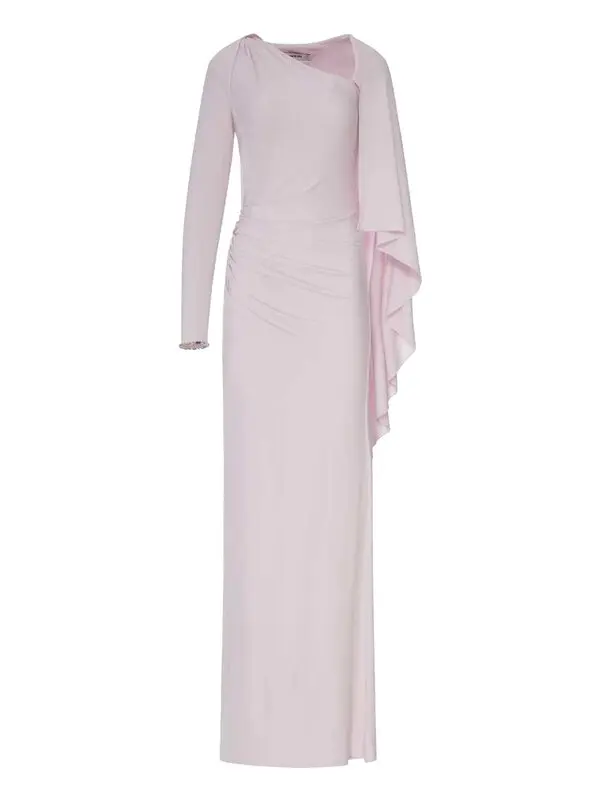 SELF-PORTRAIT Long Asymmetrical Dress - Multicolor