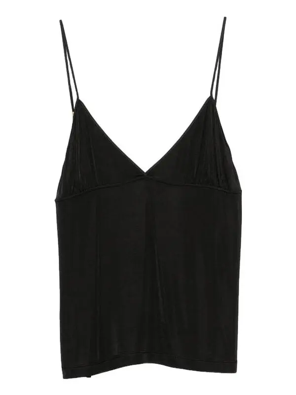 Saint Laurent Chain-link Silk Blend Camisole - Black