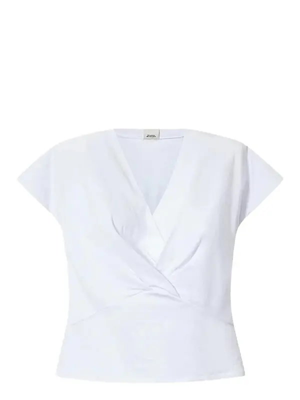 Isabel Marant Étoile Nadrine Draped Cotton Jersey T-shirt - White