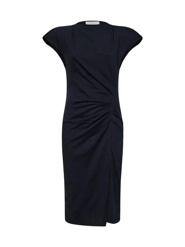 Isabel Marant Étoile Marant Black Cotton Jersey Nadeline Midi Dress - Multicolor