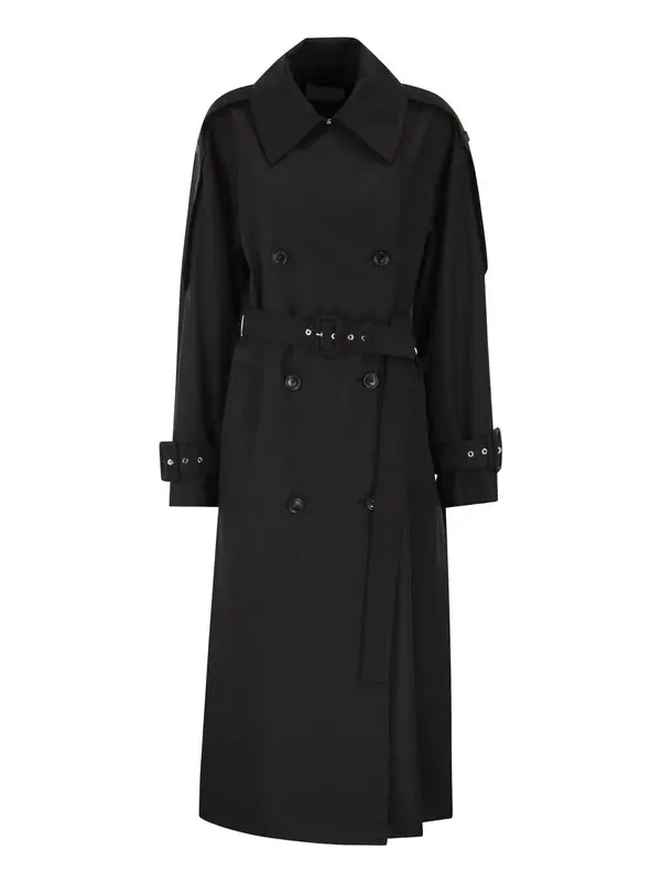 Sportmax Water-repellent Trench Coat - Black