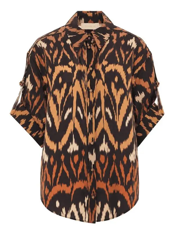 Zimmermann Aster Relaxed Shirt - Brown