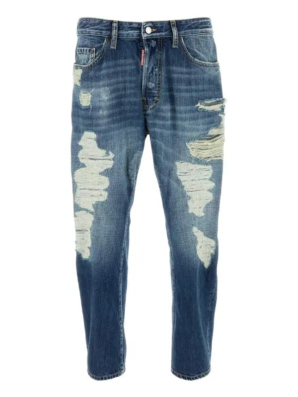 Dsquared2 Distressed Denim Jeans - Blue