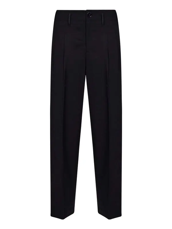 AMI Paris Virgin Wool Double-pleat Trousers - Multicolor