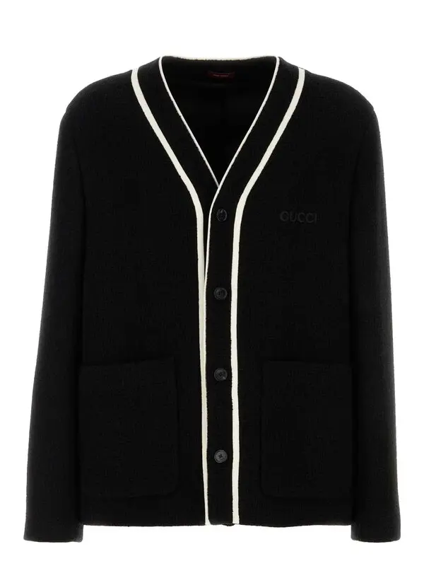 Gucci Wool Blend Cardigan - Black