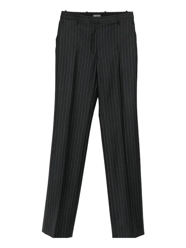 TOM FORD Tailored Straight Trousers - Black