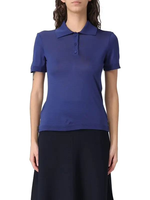 Max Mara Silk Polo Shirt - Blue