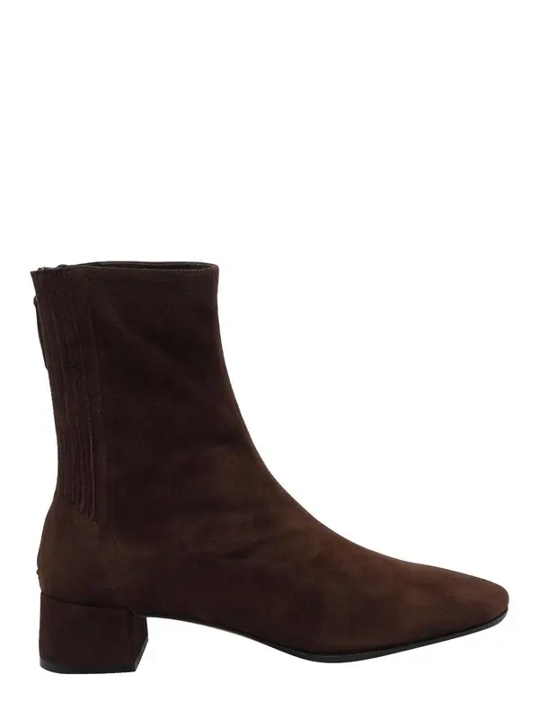 AQUAZZURA Tres Saint Honore Suede Booties - Brown
