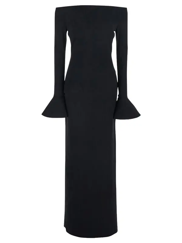 Solace London Anica Floor-length Dress - Black