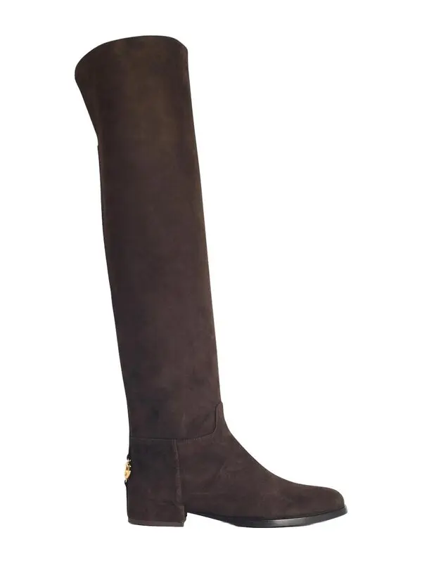 Dolce & Gabbana Ebony Suede Boots - Brown
