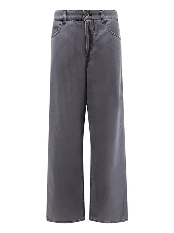 Miu Miu Wide Leg Denim Trousers - Multicolor