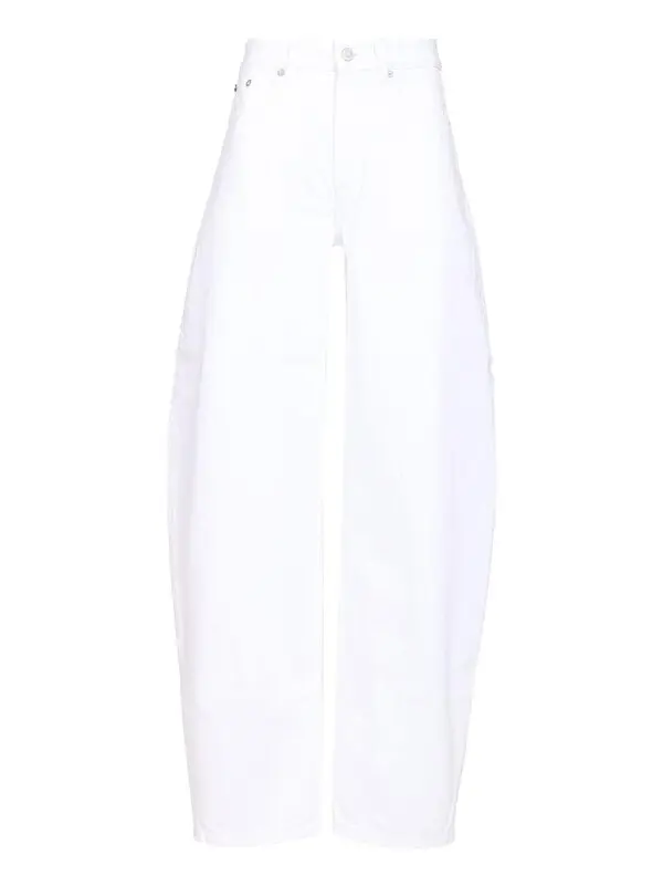 Alaïa Rounded Cotton Trousers - White