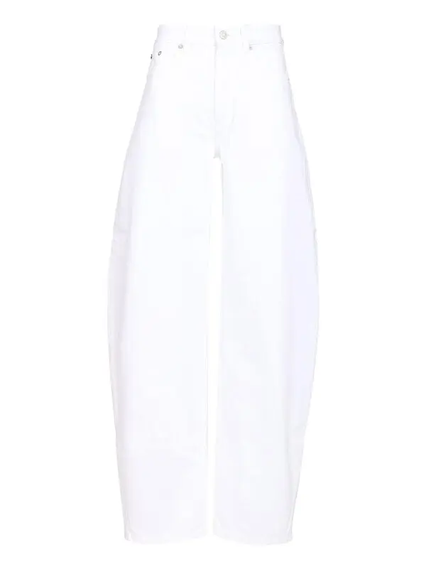 Alaïa Rounded Cotton Trousers - White