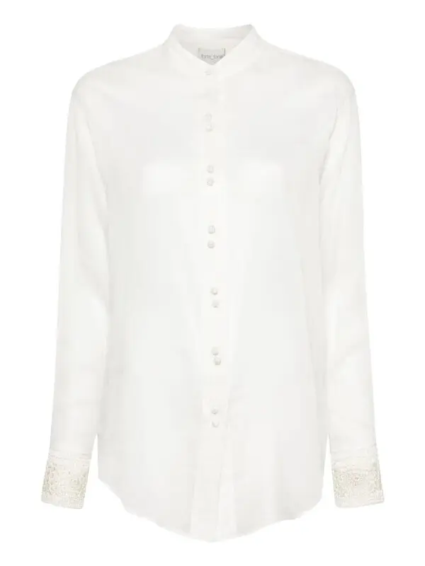 FORTE_FORTE Oversized Cotton And Silk Blend Shirt - White