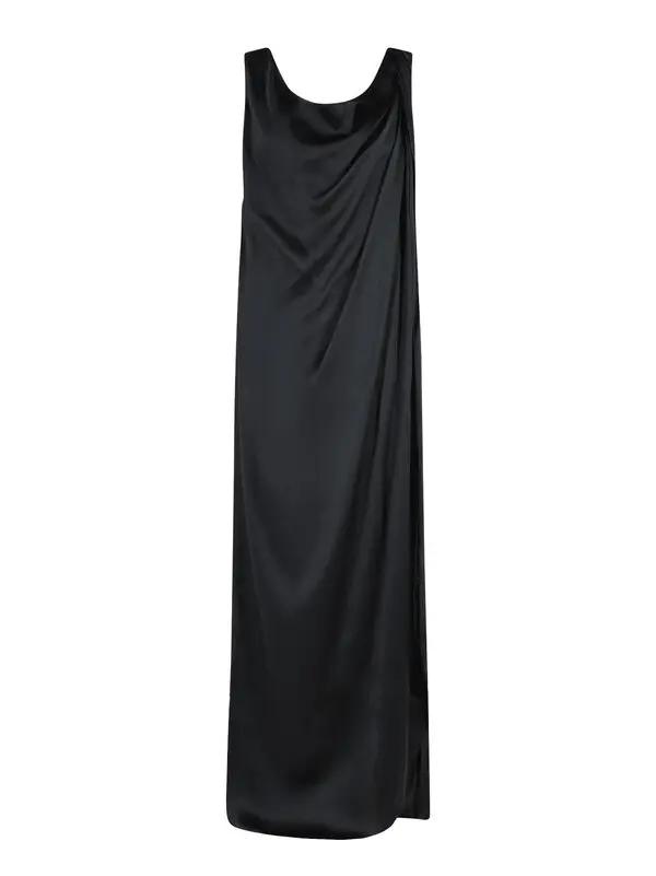 MAISON MARGIELA Silk Blend Maxi Dress - Black
