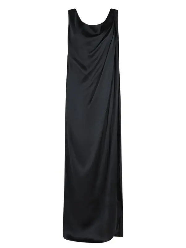MAISON MARGIELA Silk Blend Maxi Dress - Black