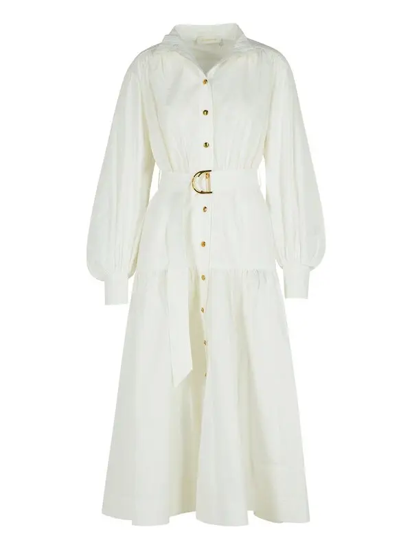 Zimmermann White Cotton Dress - Cream