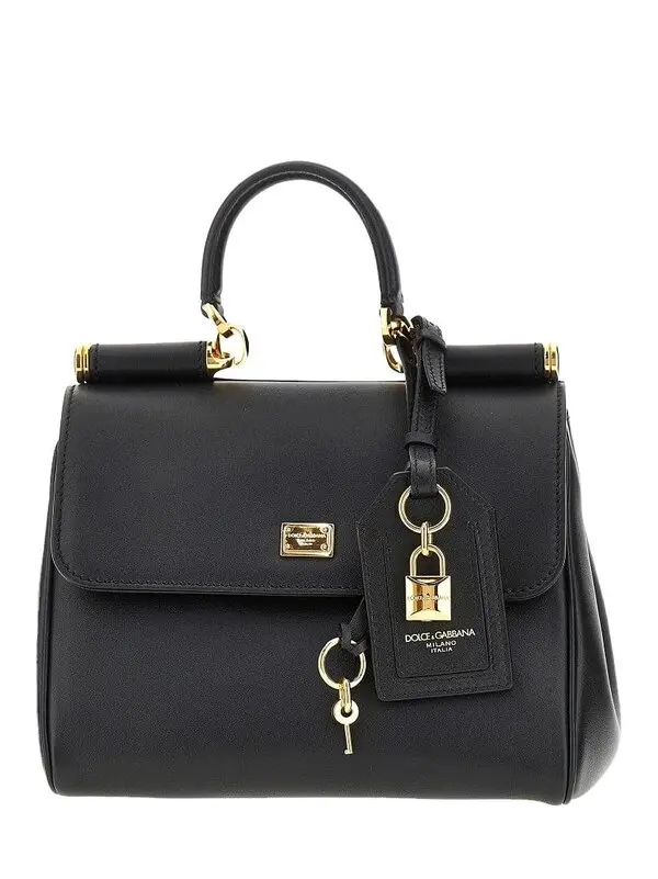 Dolce & Gabbana Plongé Leather My Sicily Bag - Black