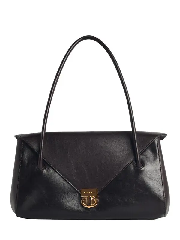 Marni East West Leather Bag - Brown