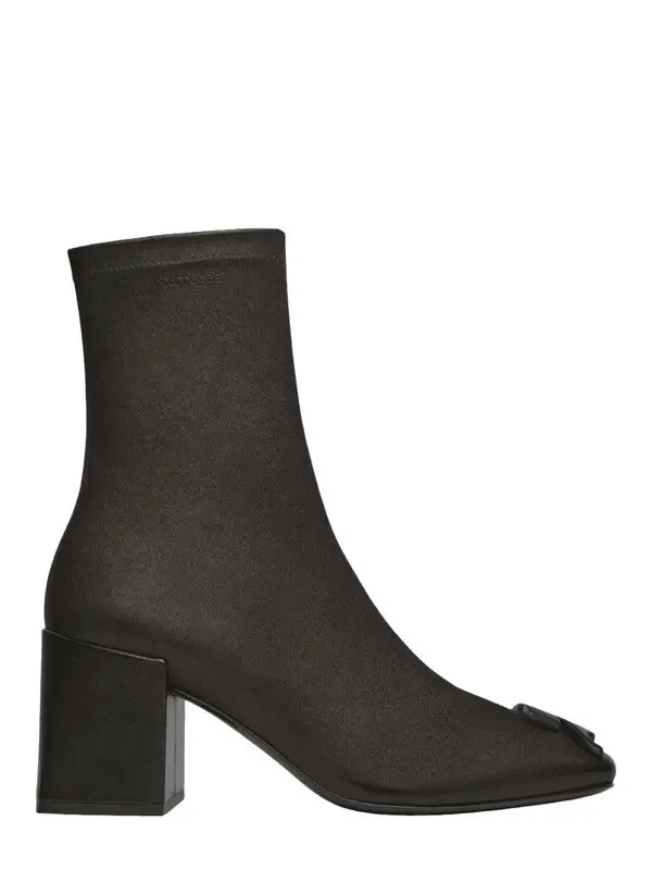 COURREGES Reedition Ankle Boots With 70mm Block Heel - Black