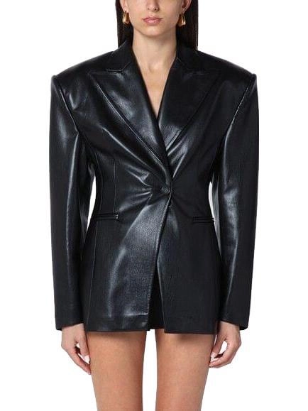 Andamane Leatherette Ottavia Jacket - Black