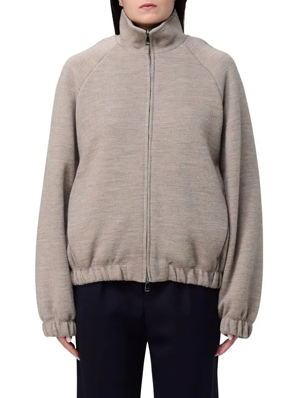 Max Mara Zip Up Knit Sweater - Cream
