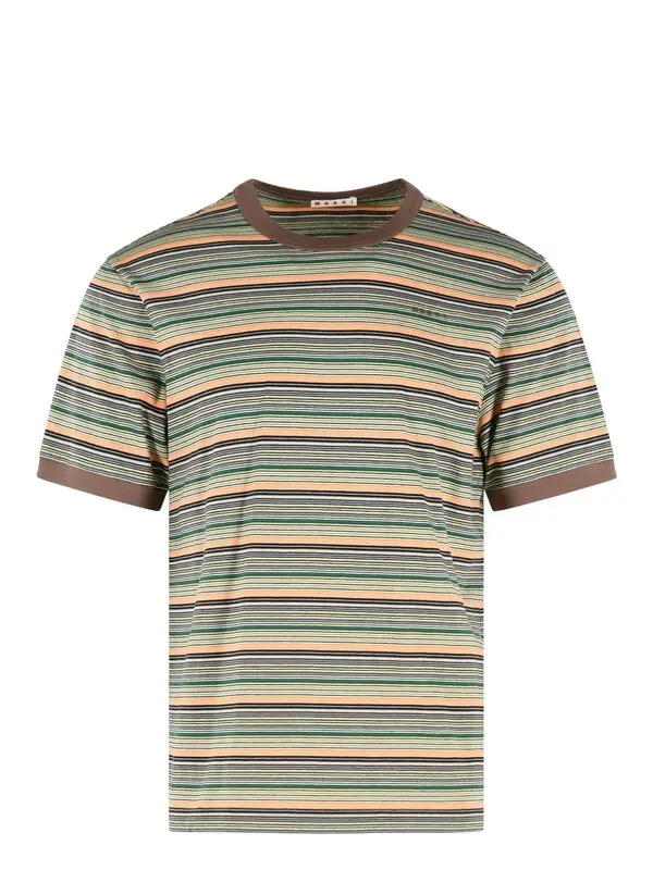 Marni Multicolor Cotton T-shirt - Green