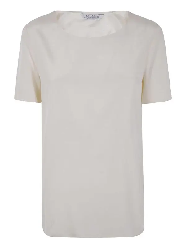 Max Mara Silk Blend T-shirt - Cream