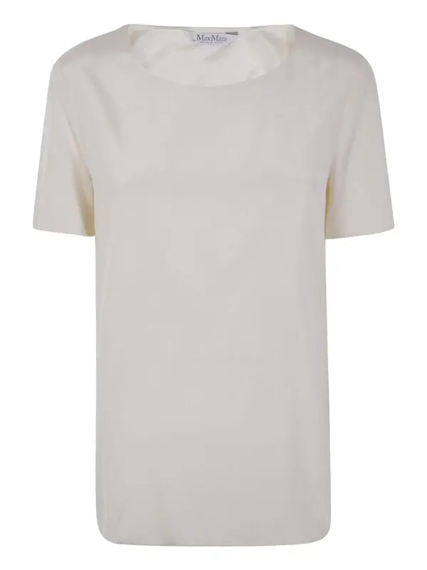 Max Mara Silk Blend T-shirt - Cream
