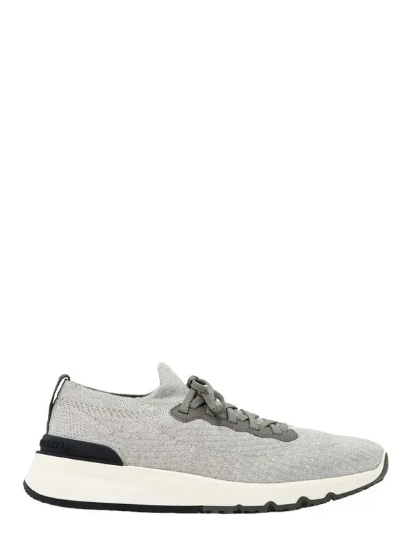 Brunello Cucinelli Knitted Low Top Sneakers - Gray