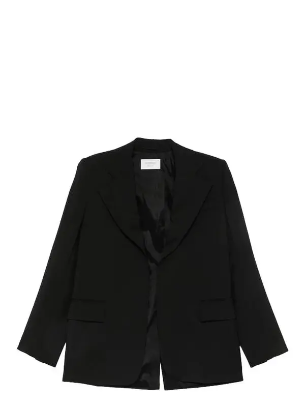 Sportmax Single-breasted Peak Lapel Blazer - Black