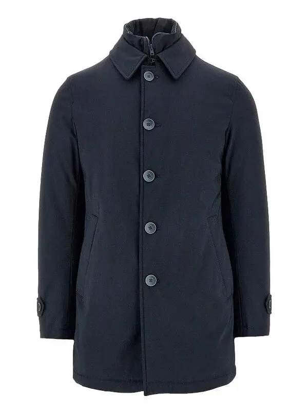 Herno Sub-zero Padded Single-breasted Coat - Blue