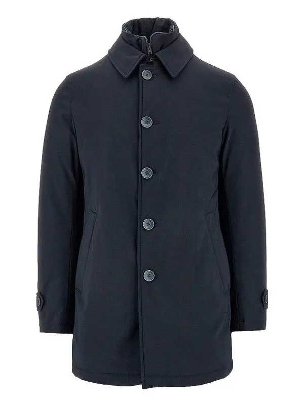 Herno Sub-zero Padded Single-breasted Coat - Blue