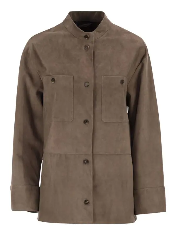 Max Mara Smmelodia Suede Jacket - Brown