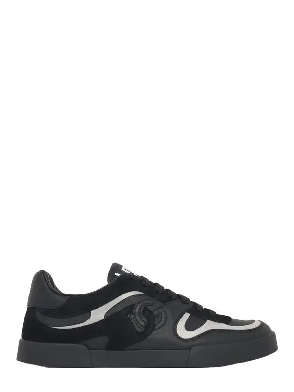Dolce & Gabbana Strobel Portofino Leather Sneakers - Black