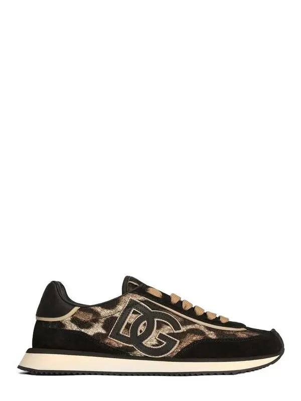 Dolce & Gabbana Leopard Print Dg Cushion Trainers - Brown