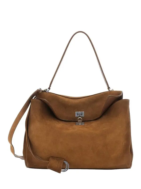 Balenciaga Suede Rodeo Shoulder Bag - Brown