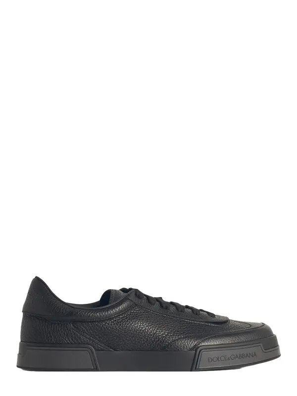 Dolce & Gabbana Portofino Leather Sneakers - Black