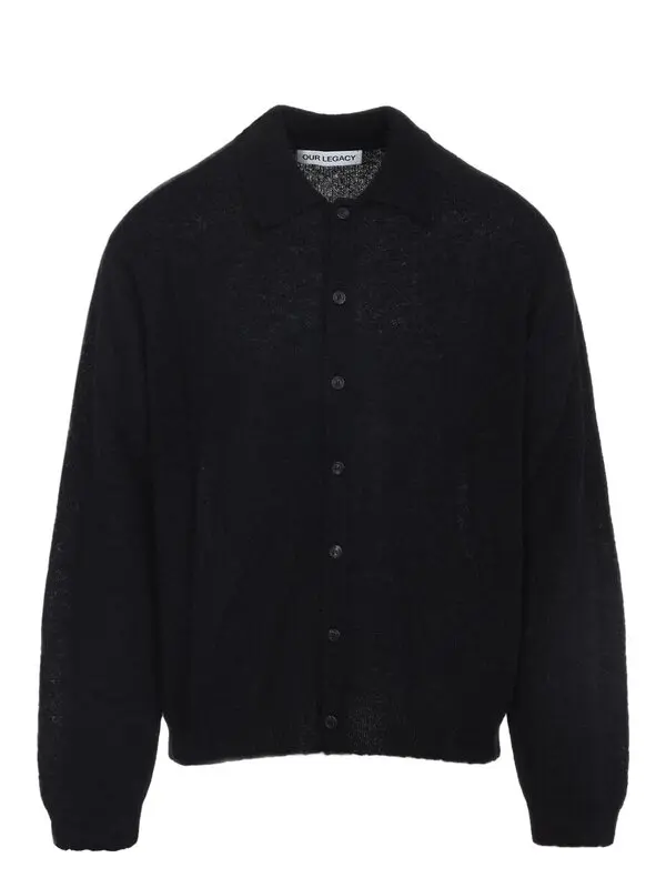 Our Legacy Evening Alpaca Blend Polo - Black