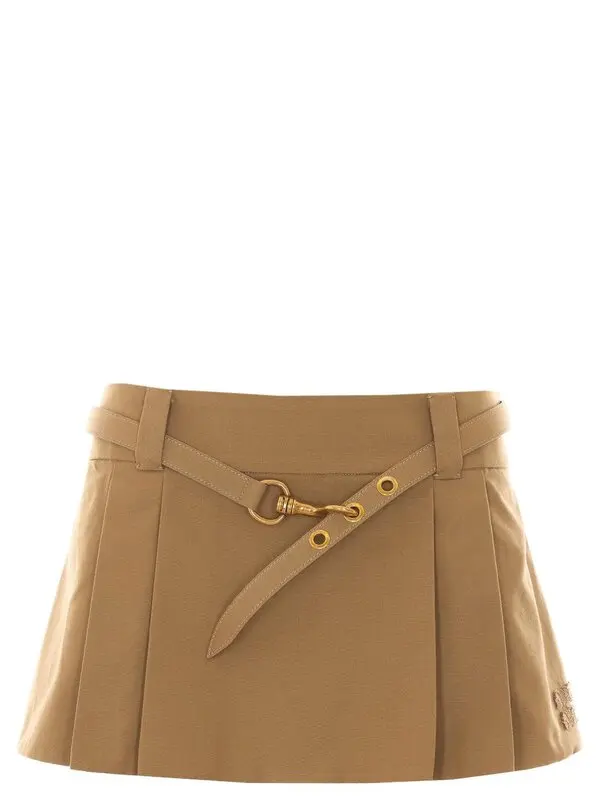 Miu Miu Mini Pleated Skirt - Cream