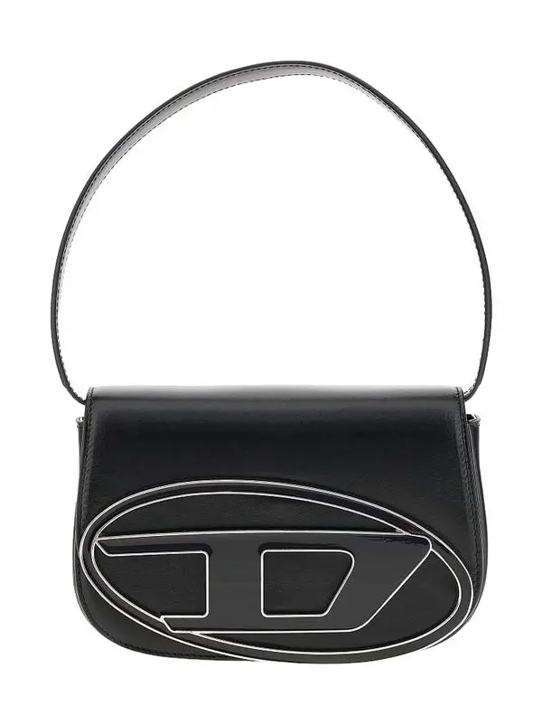 DIESEL® Leather 1dr Shoulder Bag - Black